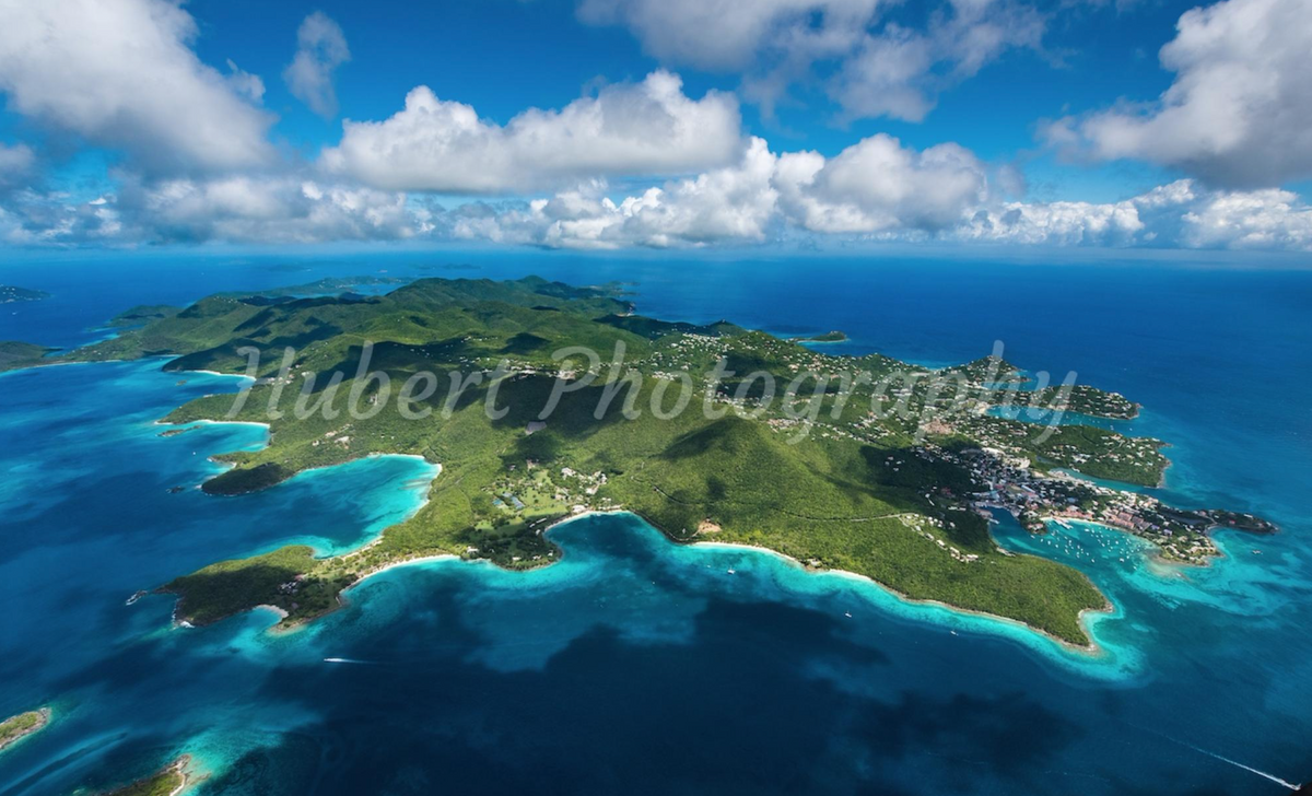 Aerial of St John, USVI Metal Photo – St John Experience Gallery